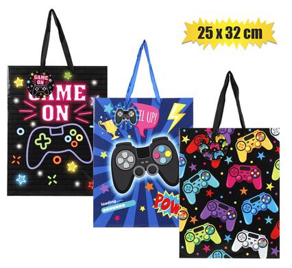 Classic Wholesalers - Party - Gift Bag Designer Lrg 25X32Cm Gaming